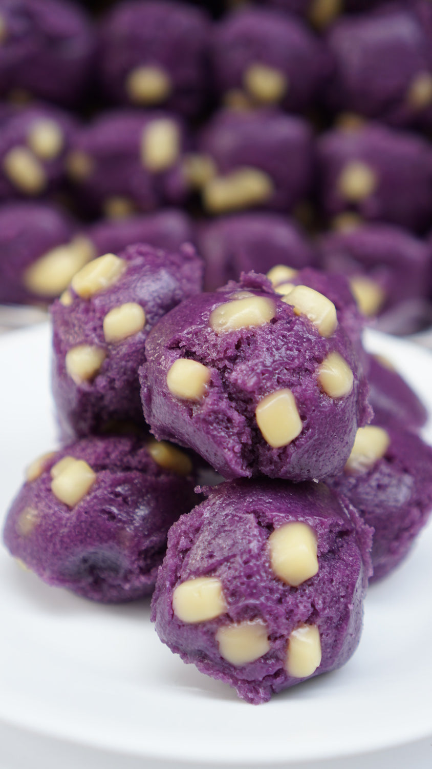 Putong Ube w/ Cheese bits 40 pieces – Michelle's Putong Ube and ...